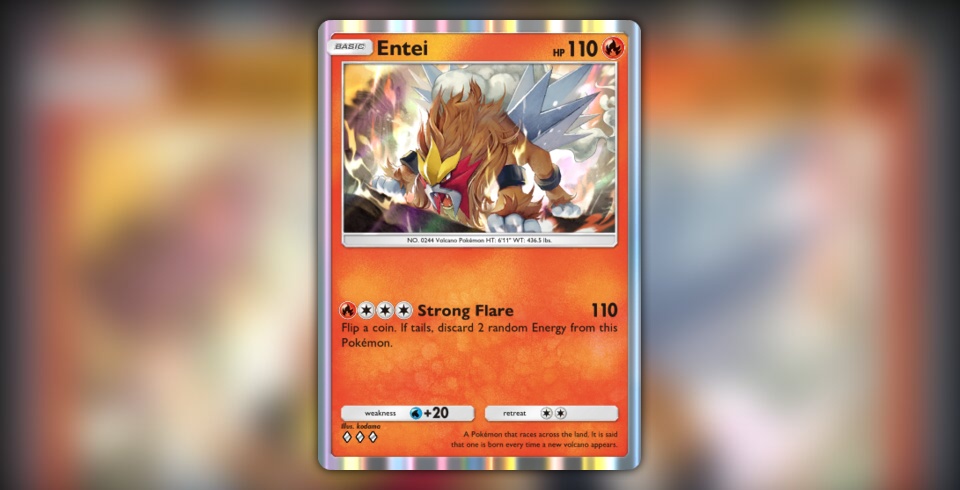 Entei (#33, ♦️♦️♦️, Wisdom of Sea and Sky) • Pokémon TCG Pocket