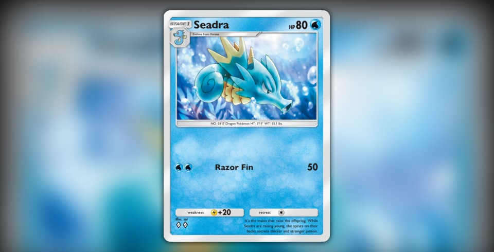 Seadra (#42, ♦️♦️, Wisdom of Sea and Sky) • Pokémon TCG Pocket