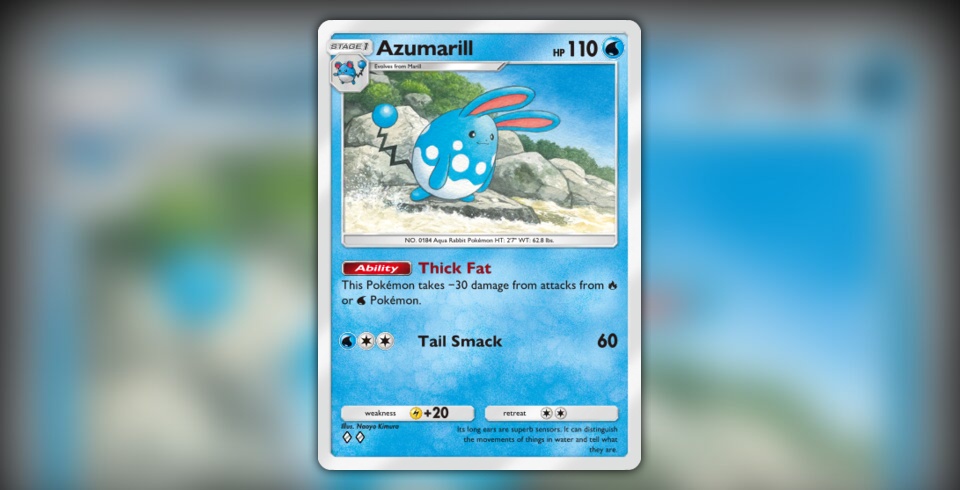 Azumarill (#50, ♦️♦️, Wisdom of Sea and Sky) • Pokémon TCG Pocket