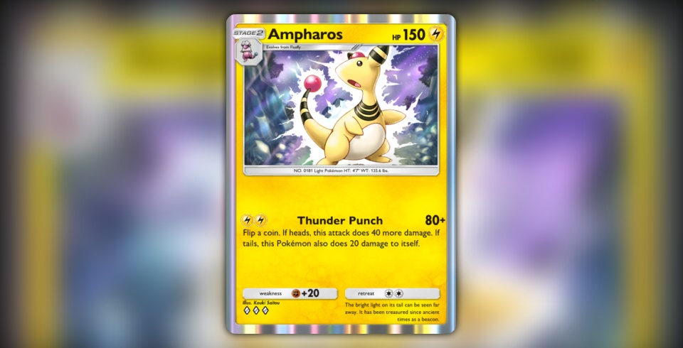 Ampharos (Wisdom of Sea and Sky #69/241, 3-Diamonds) | Pokémon TCG Pocket