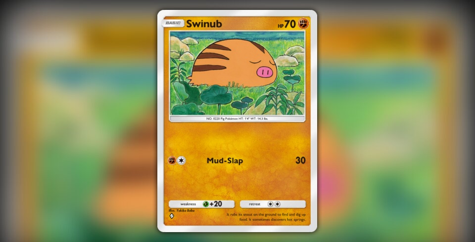 Swinub (#96, ♦️, Wisdom of Sea and Sky) • Pokémon TCG Pocket