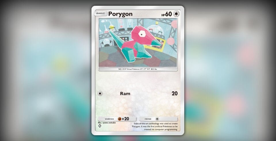 Porygon (#135, ♦️, Wisdom of Sea and Sky) • Pokémon TCG Pocket