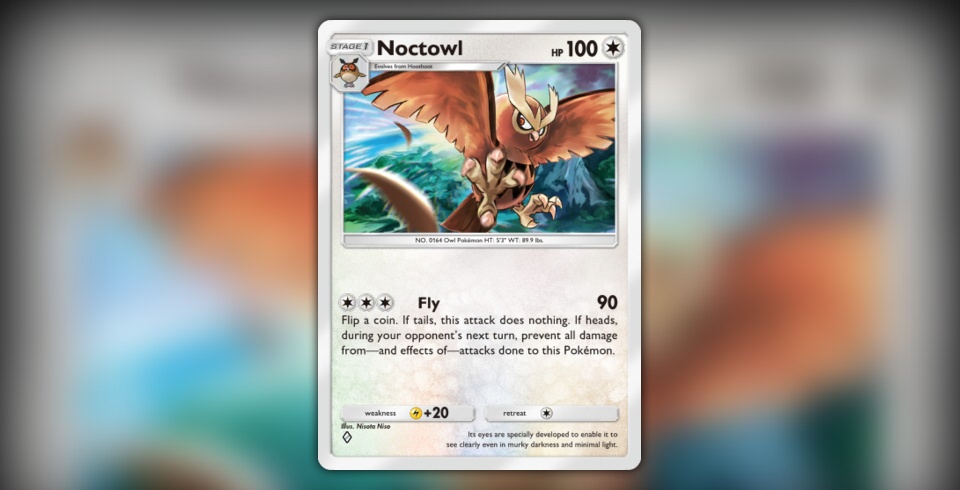 Noctowl (#141, ♦️, Wisdom of Sea and Sky) • Pokémon TCG Pocket