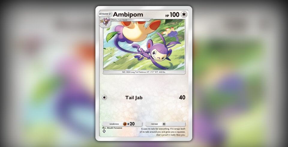 Ambipom (#143, ♦️, Wisdom of Sea and Sky) • Pokémon TCG Pocket
