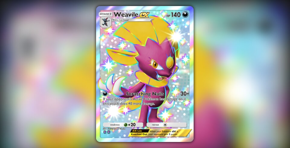 Weavile ex (Wisdom of Sea and Sky #238/241, 2-Star Shiny) | Pokémon TCG ...