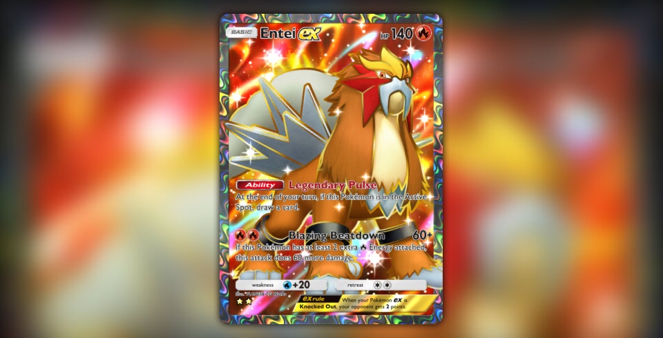 Entei ex (Manantial Oculto #79/71, 2 Estrellas) | Pokémon TCG Pocket