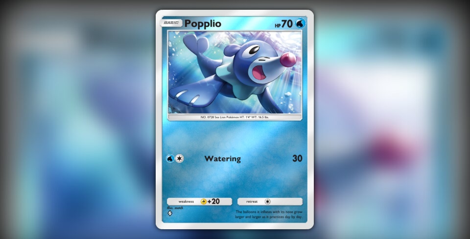 Popplio (#117, ♦️, Deluxe Pack: ex) • Pokémon TCG Pocket