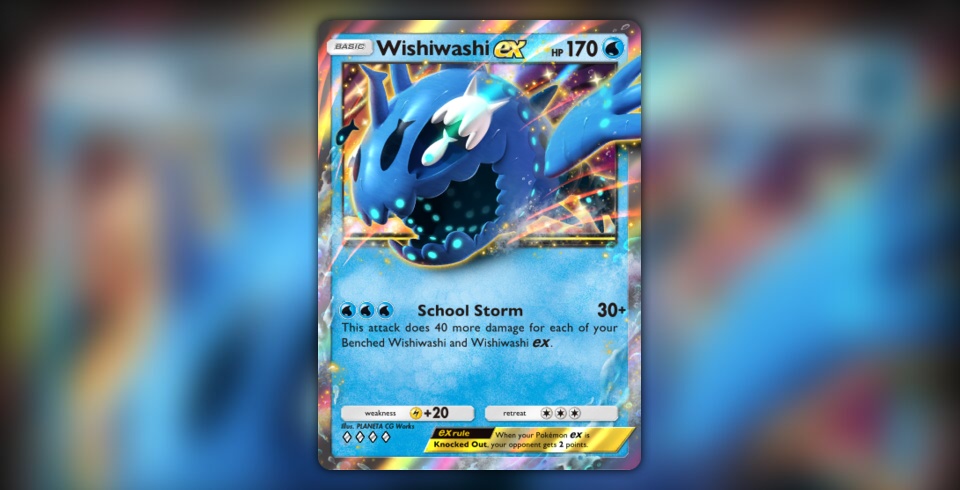Wishiwashi ex (#124, ♦️♦️♦️♦️, Deluxe Pack: ex) • Pokémon TCG Pocket