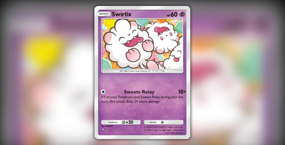 Swirlix (#173, ♦️, Deluxe Pack: ex) • Pokémon TCG Pocket