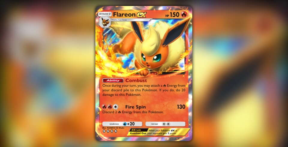 Flareon ex (Pacote Deluxe ex #66/379, 4-Diamantes) | Pokémon TCG Pocket