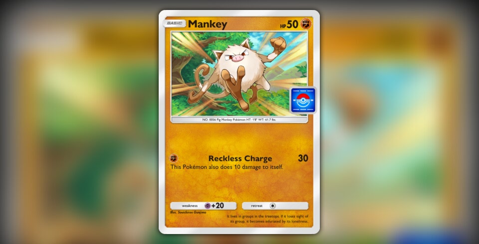 Mankey (#17, 🎁, PROMO-A) • Pokémon TCG Pocket