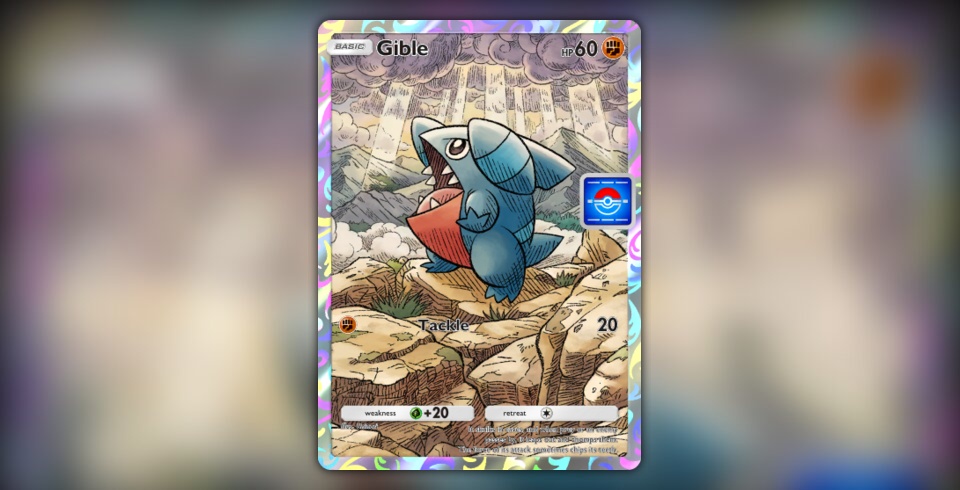 Gible (#46, 🎁, PROMO-A) • Pokémon TCG Pocket